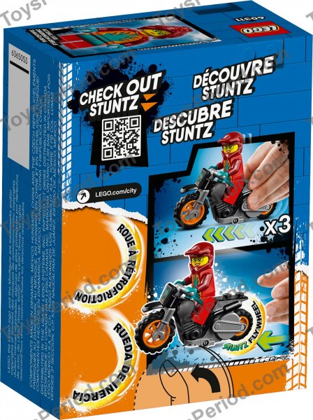 LEGO 60311 Fire Stunt Bike Set Parts List