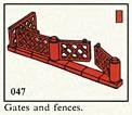 LEGO 047 Gates and Fences Plus One 10x10 Stud Red Base Plate Set from ...