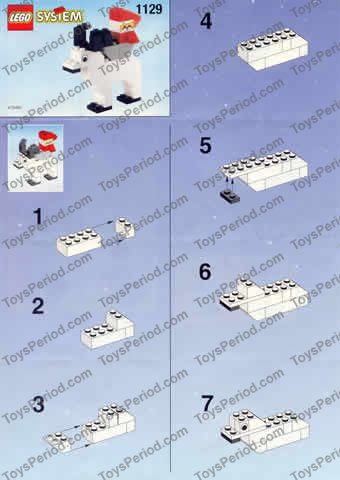 LEGO 1129-2 Santa on Reindeer Instructions and Parts List