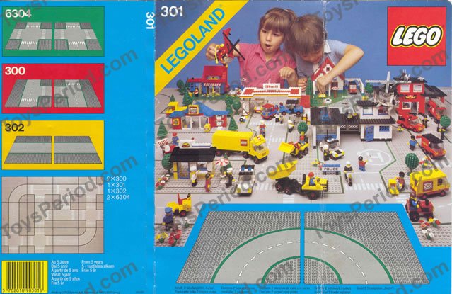 LEGO 301-1 Curved Road Plates Set Parts List
