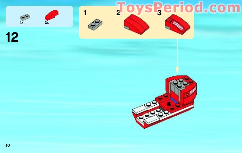 LEGO 60004 Fire Station Instructions and Parts List