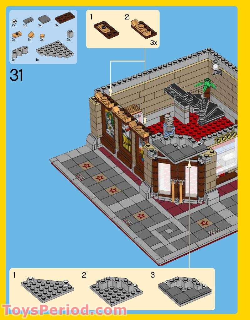 LEGO 10232 Palace Cinema Instructions and Parts List