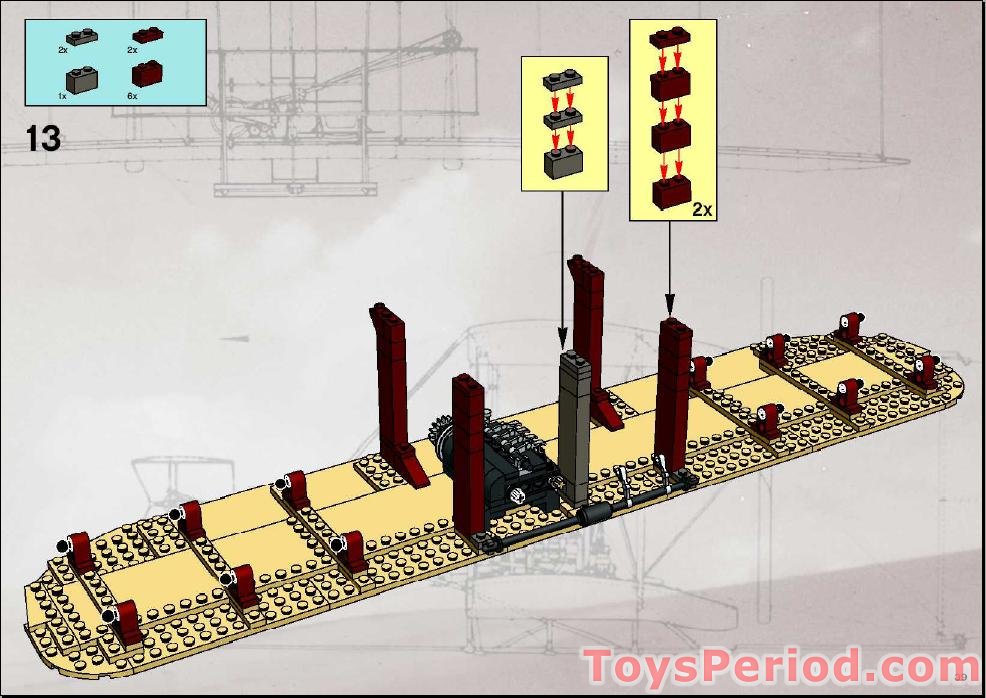 LEGO 10124 Wright Flyer Instructions and Parts List