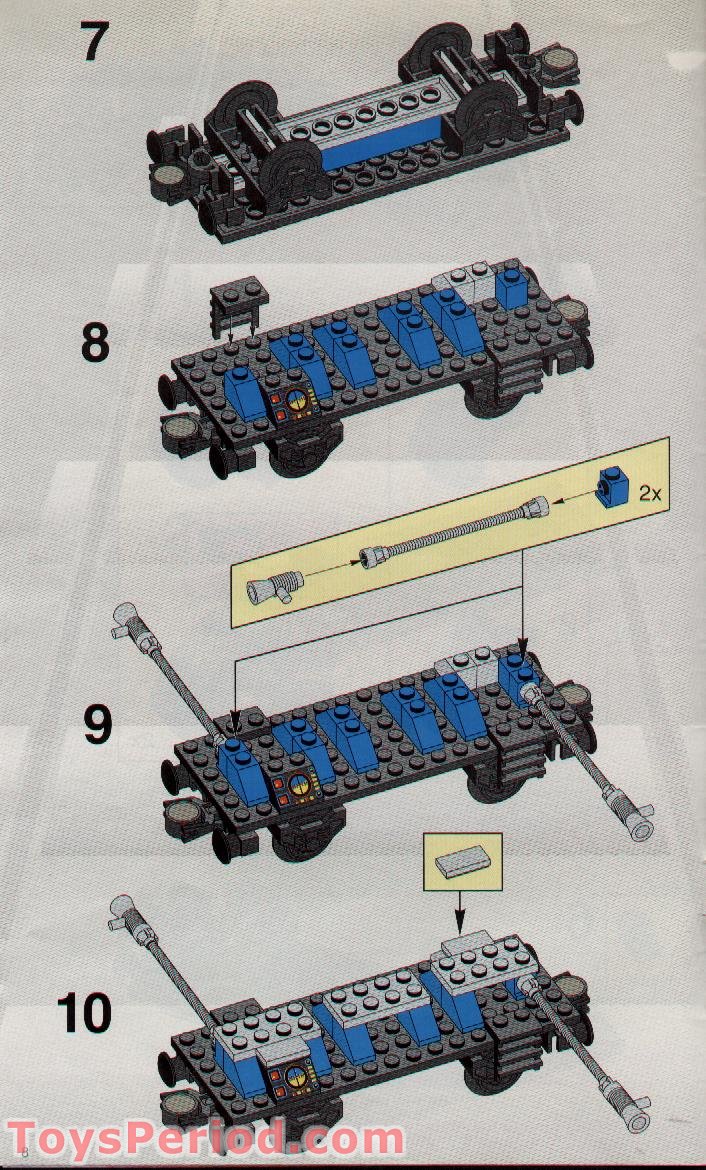 LEGO 2126 Train Cars Instructions and Parts List