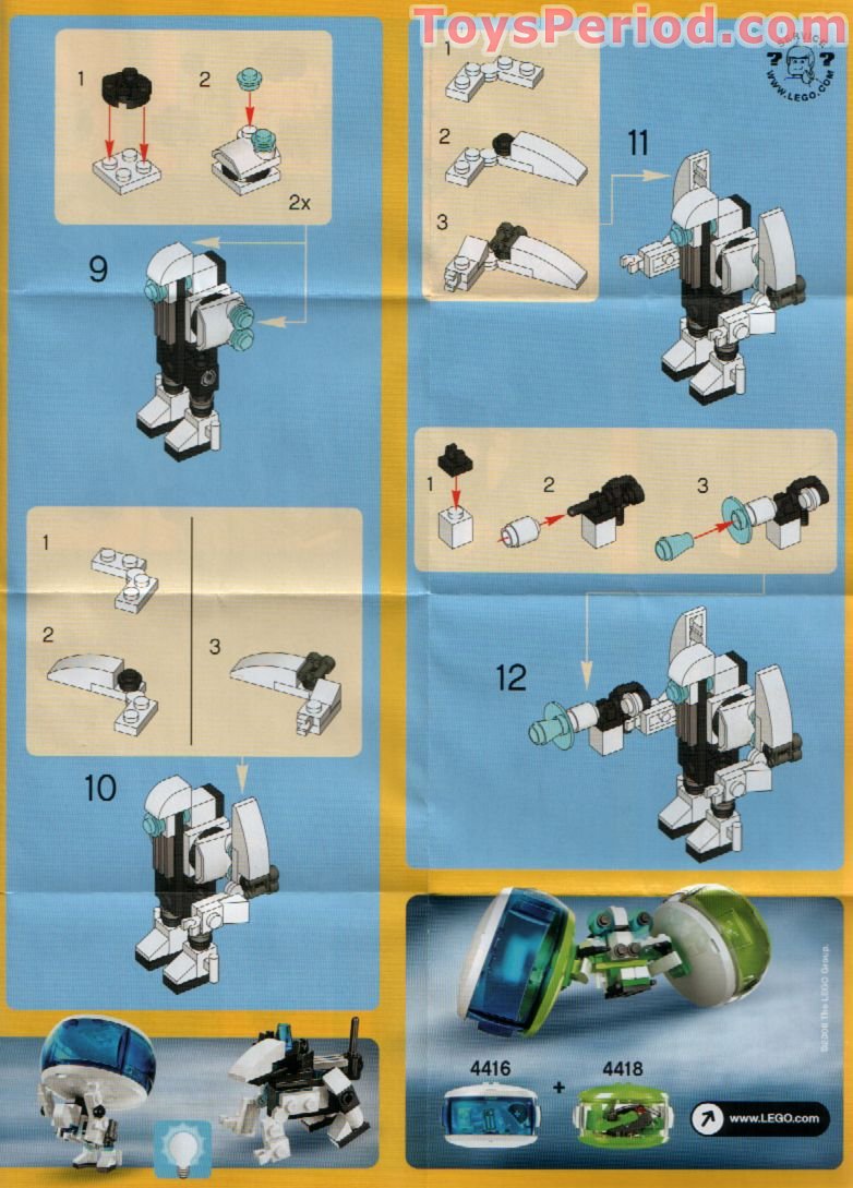 LEGO 4416 Robo Pod Instructions and Parts List