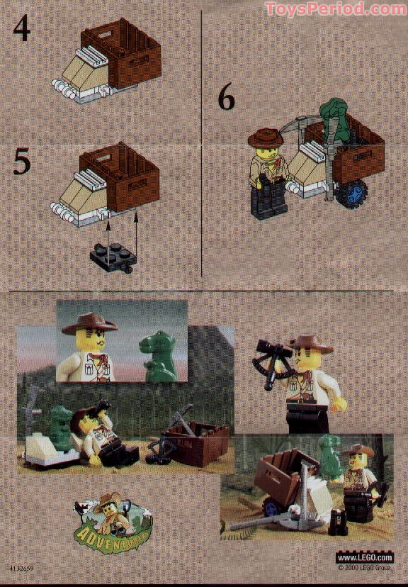 LEGO 5903 Johnny Thunder and Baby T-Rex Instructions and Parts List