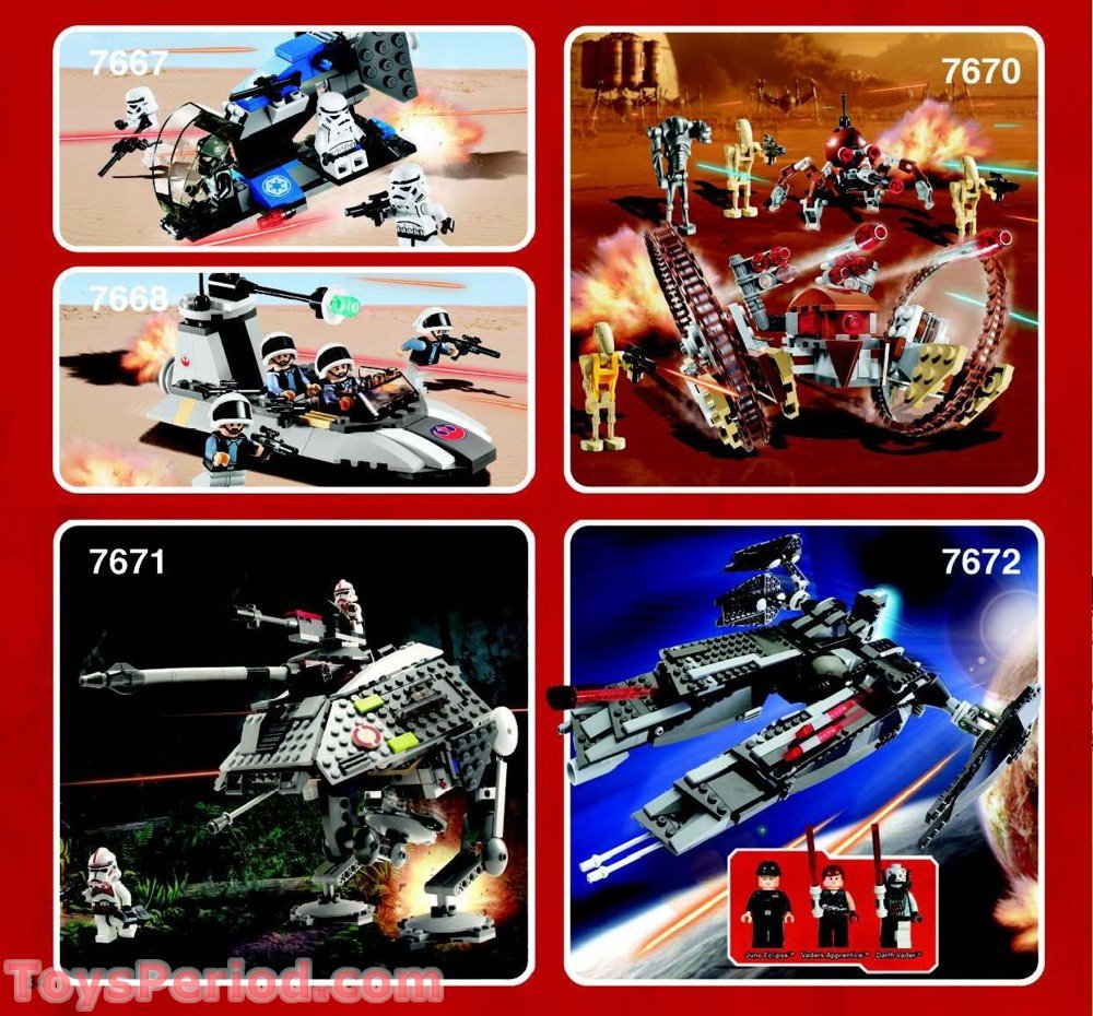 LEGO 7669-1 Anakin's Jedi Starfighter Instructions and Parts List