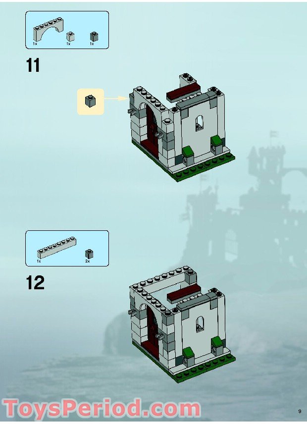 LEGO 7037 Tower Raid Instructions and Parts List