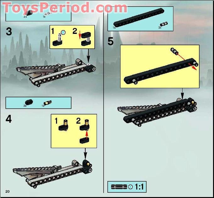 LEGO 8621 Turaga Dume and Nivawk Instructions and Parts List