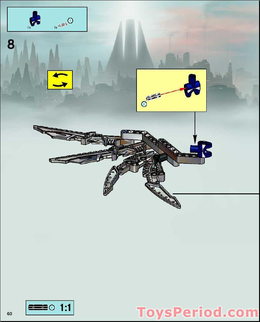 LEGO 8623 Krekka Instructions and Parts List