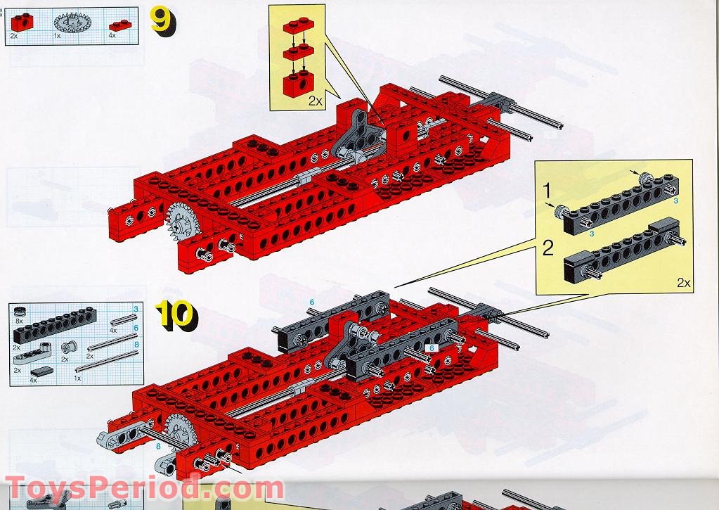 LEGO 8872 Forklift Transporter Instructions and Parts List