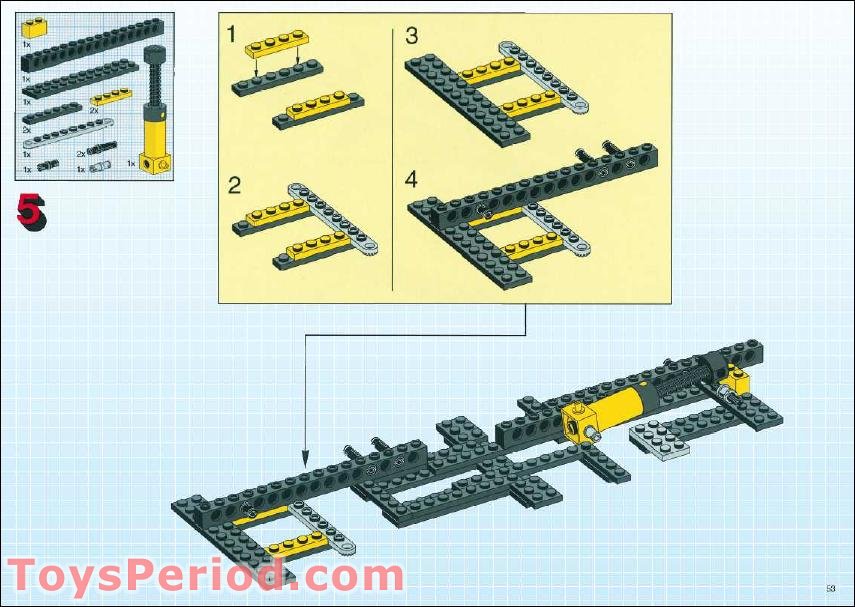 LEGO 8431 Pneumatic Crane Truck Instructions and Parts List