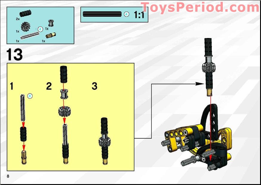 LEGO 8451 Dumper Instructions and Parts List