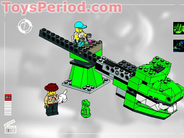 LEGO 1354 Dino Head Attack Instructions and Parts List