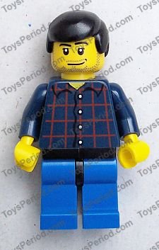 LEGO Sets with Minifigure cty083 Plaid Button Shirt, Blue Legs, Black ...