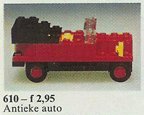 LEGO 610-1 Vintage Car Instructions and Parts List