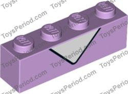 LEGO Sets with Part 3010pb317 Brick 1 x 4 with White Triangle and Black ...