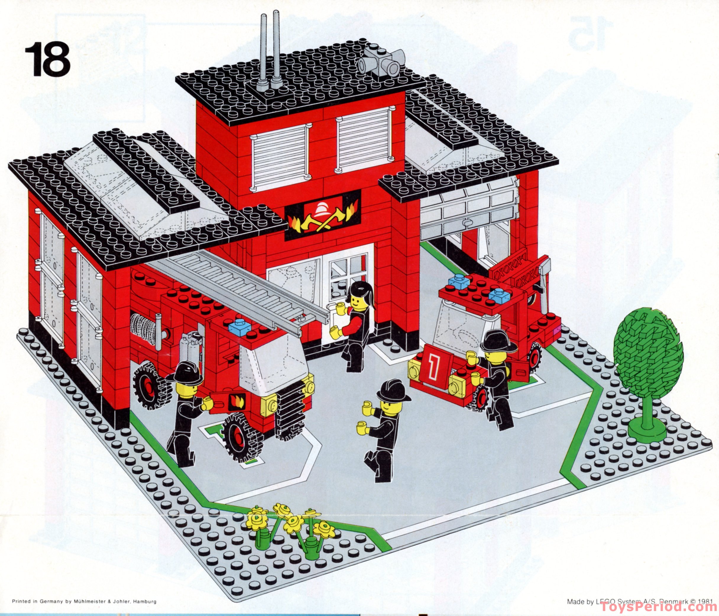 LEGO 6382 Fire Station Instructions and Parts List