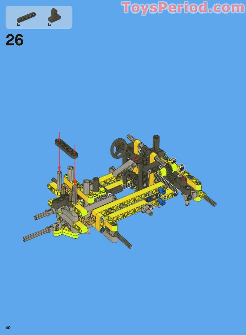 LEGO 8069 Backhoe Loader Instructions and Parts List