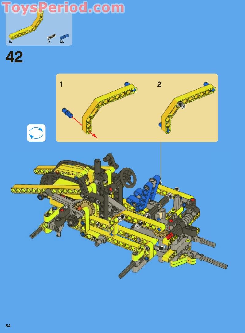 LEGO 8069 Backhoe Loader Instructions and Parts List