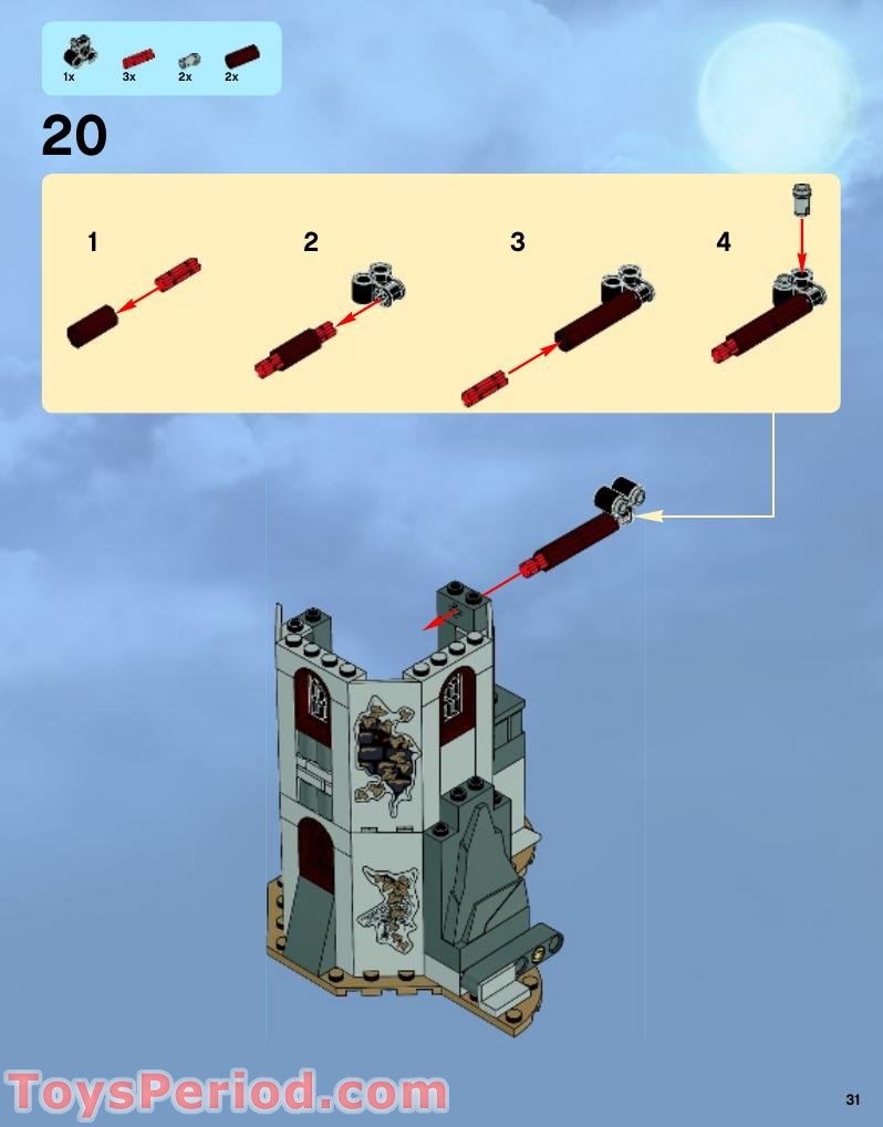 LEGO 9468 Vampyre Castle Instructions and Parts List