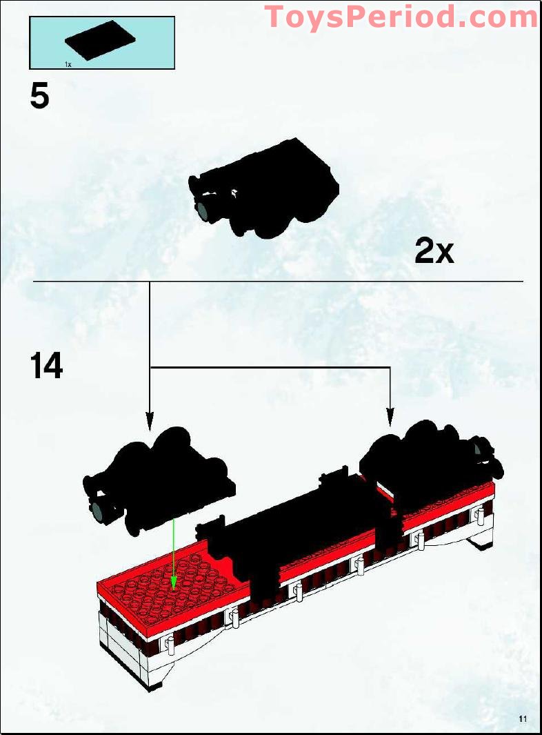 LEGO 10173 Holiday Train Instructions and Parts List