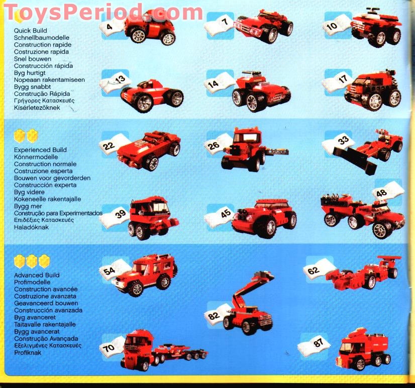LEGO 4883 Gear Grinders Instructions and Parts List