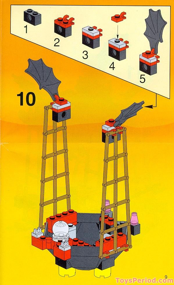 LEGO 6037 Witch's Windship Instructions and Parts List