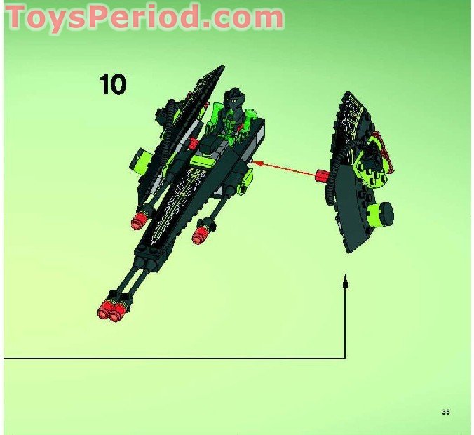 LEGO 7644 MX-81 Hypersonic Operations Aircraft Instructions and Parts List