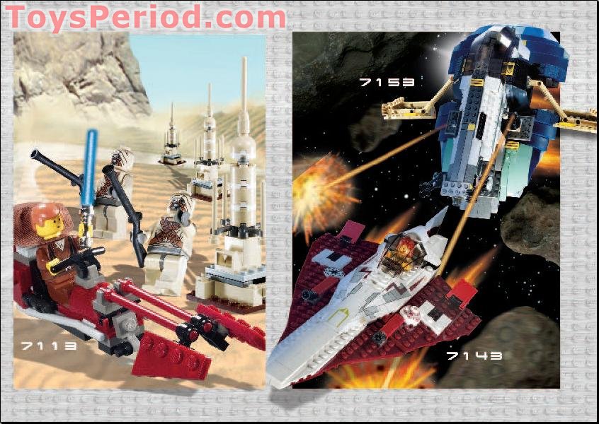 LEGO 7163 Republic Gunship Instructions and Parts List