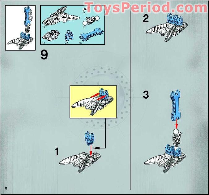 LEGO 8626 Irnakk Instructions and Parts List