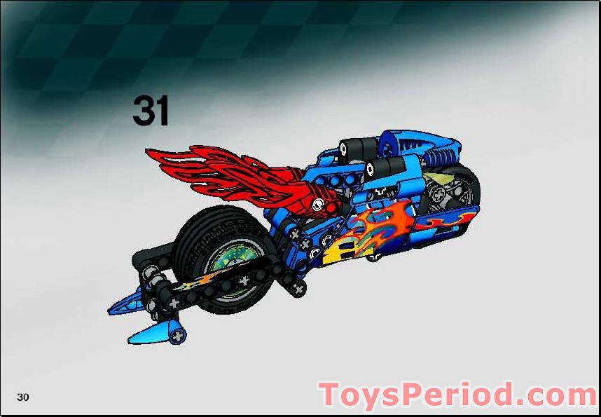 LEGO 8646 Speed Slammer Bike Instructions and Parts List