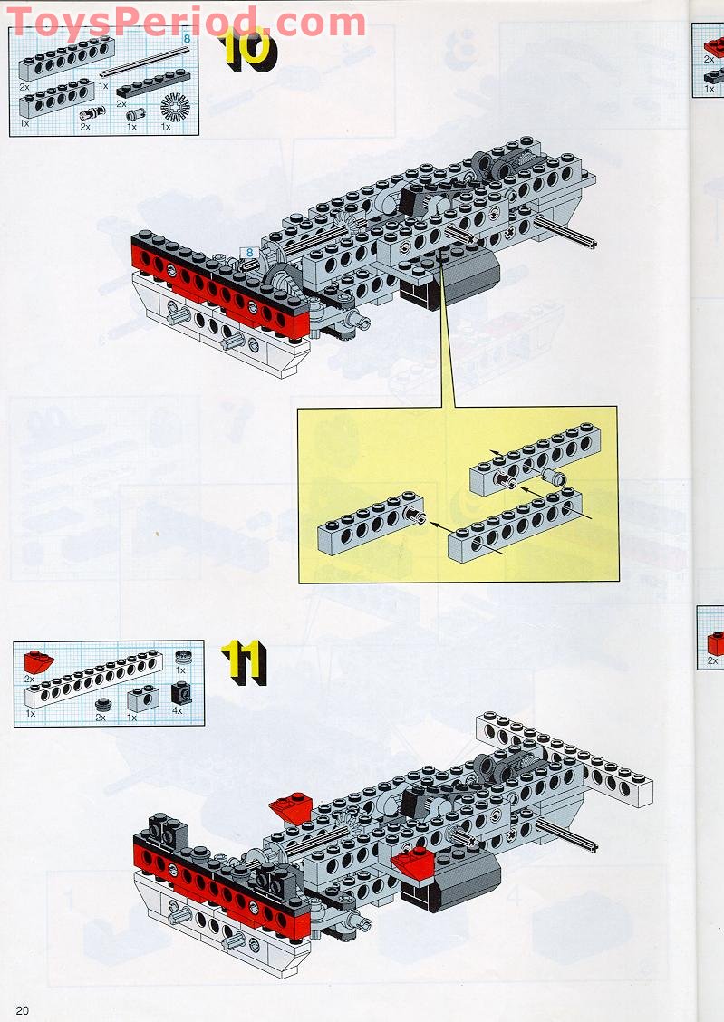 LEGO 8872 Forklift Transporter Instructions and Parts List