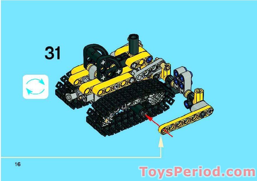 LEGO 8259 Mini Bulldozer Instructions and Parts List