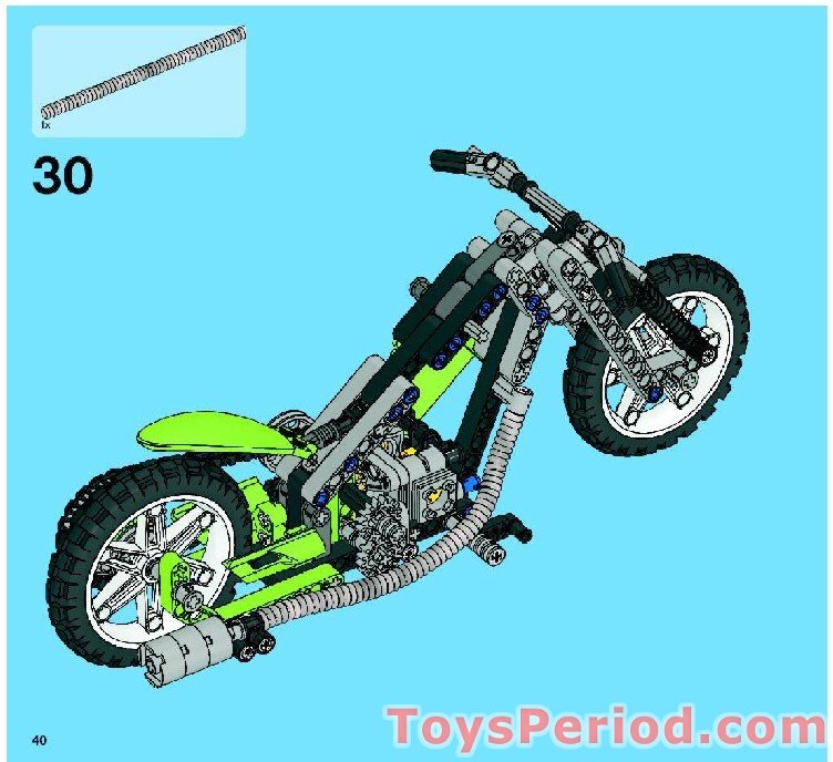 LEGO 8291 Dirt Bike Instructions and Parts List