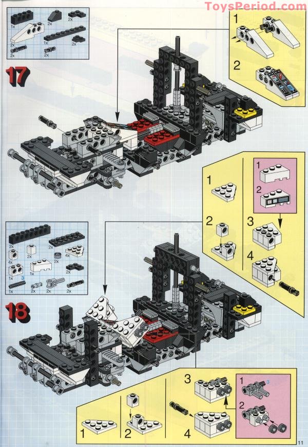 LEGO 8286 3-in-1 Car Instructions and Parts List