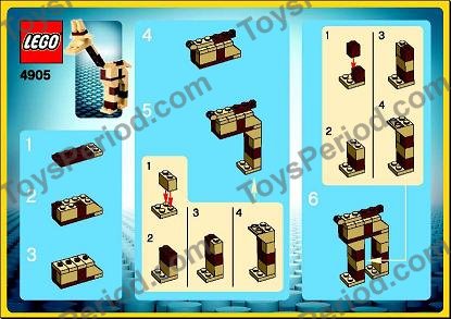 LEGO 4905 Giraffe Instructions and Parts List