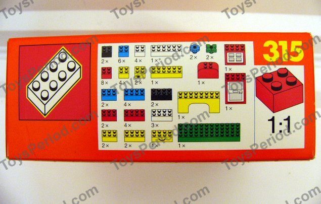 LEGO 315-1 Basic Building Set, 3 Plus Parts List