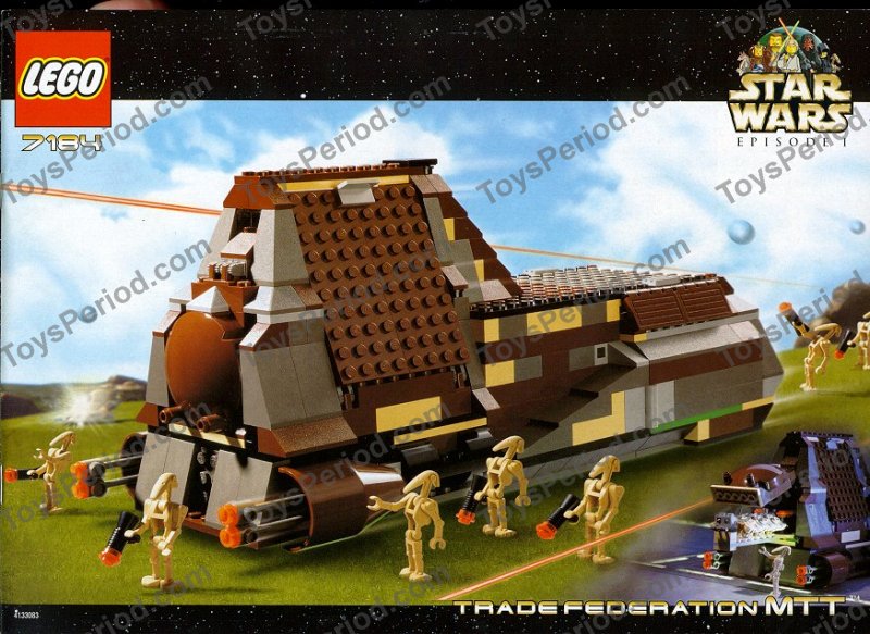 LEGO 7184 Trade Federation MTT Instructions and Parts List