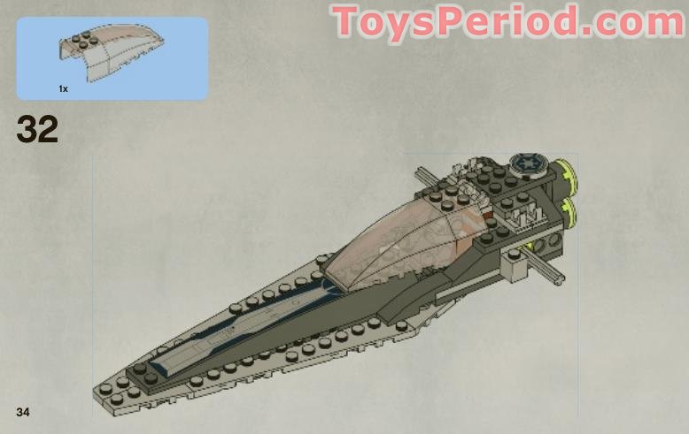 LEGO 7915 Imperial V-wing Starfighter Instructions and Parts List