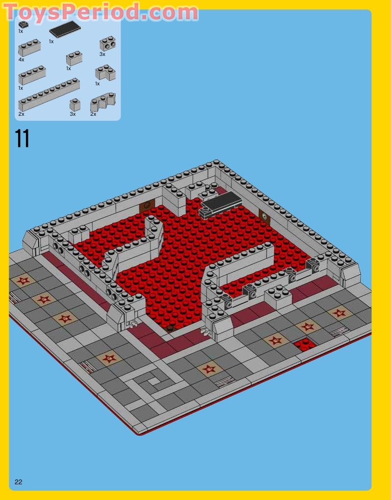 LEGO 10232 Palace Cinema Instructions and Parts List