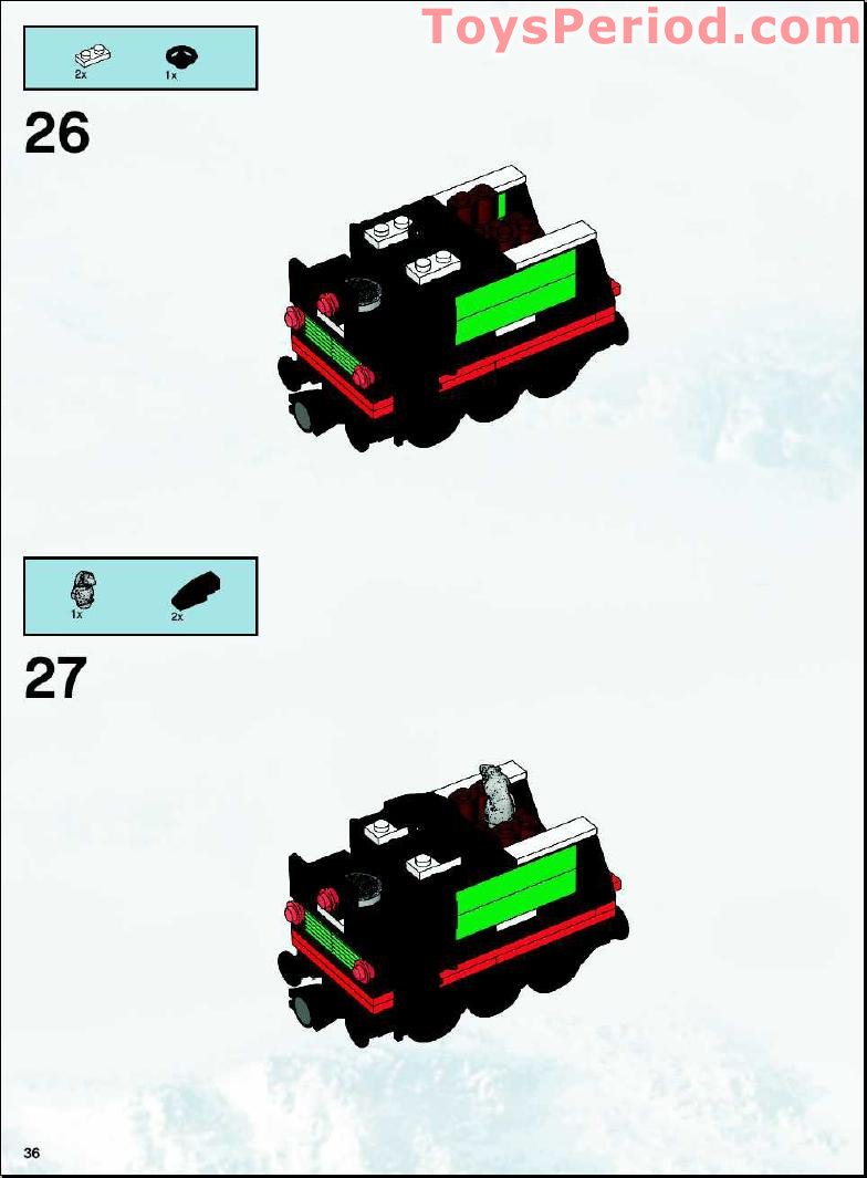 LEGO 10173 Holiday Train Instructions and Parts List