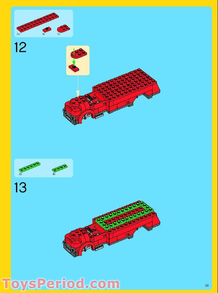 LEGO 10184 Town Plan Instructions and Parts List