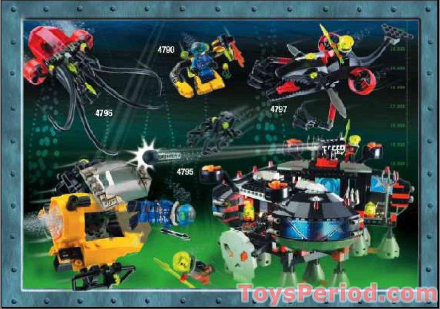 LEGO 4794 Alpha Team Command Sub Instructions and Parts List