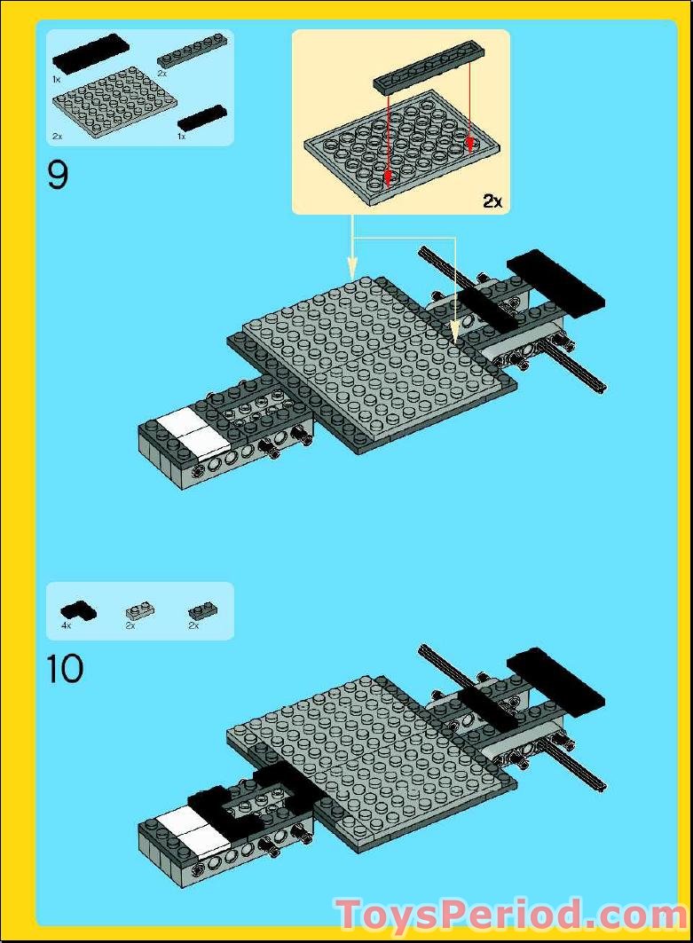 LEGO 4896 Roaring Roadster Instructions and Parts List