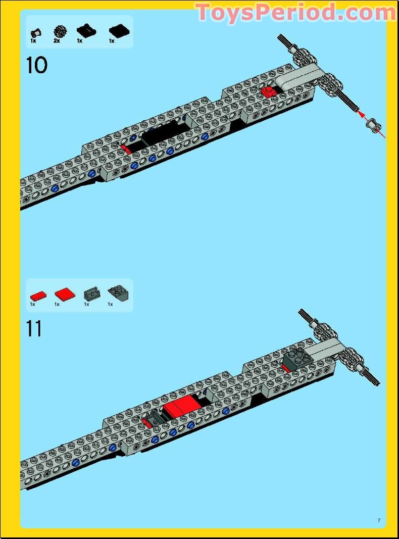 LEGO 4896 Roaring Roadster Instructions and Parts List