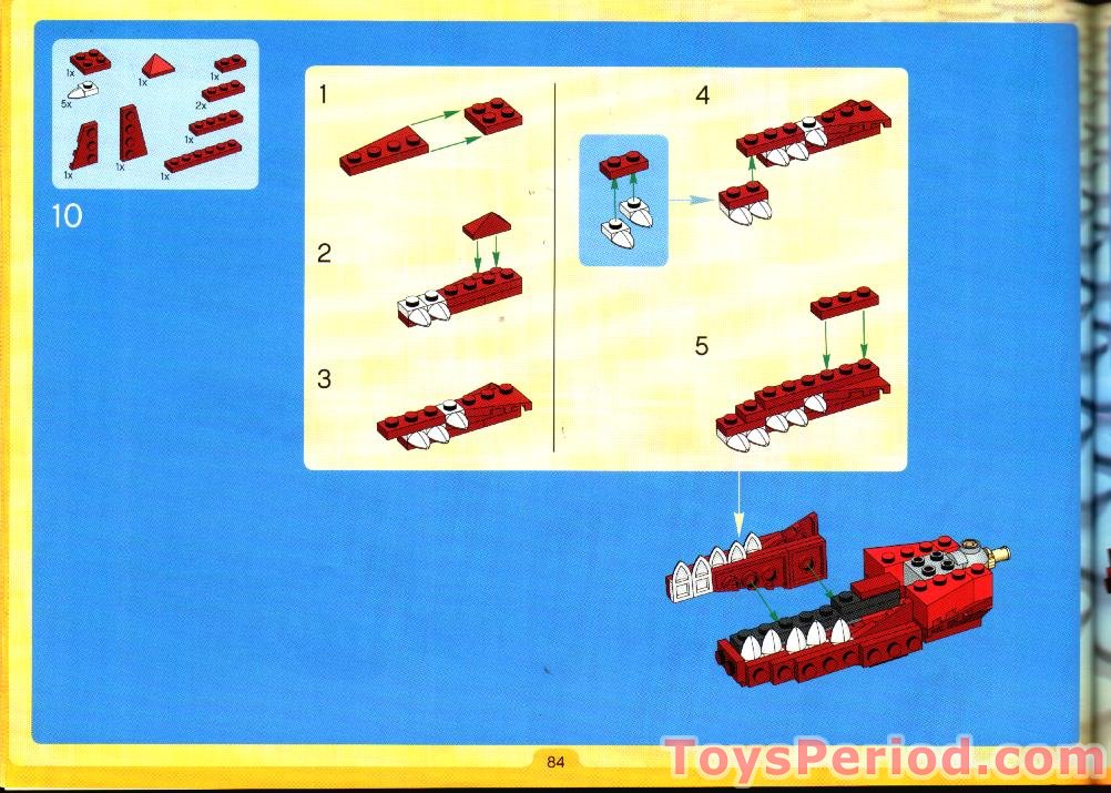 LEGO 4507 Prehistoric Creatures Instructions and Parts List