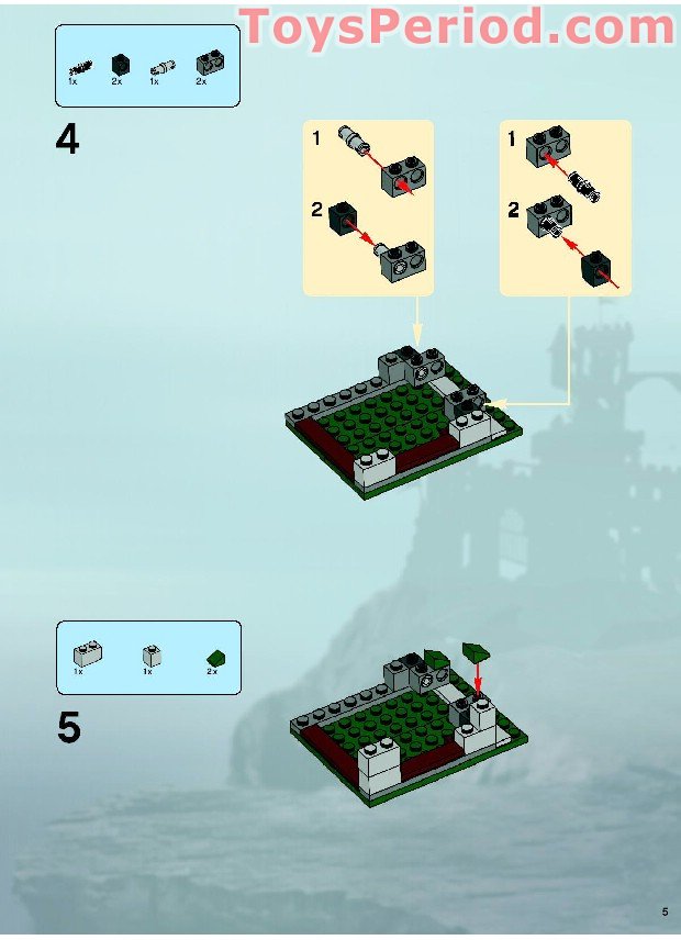LEGO 7037 Tower Raid Instructions and Parts List