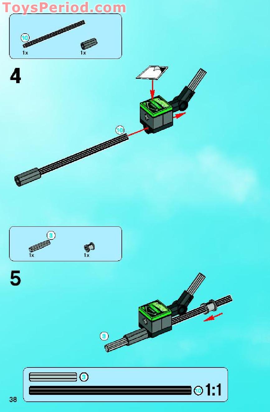 LEGO 8114 Chameleon Hunter Instructions and Parts List