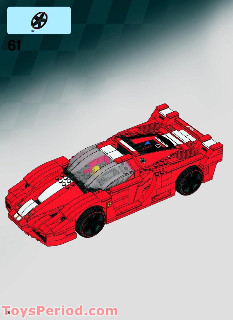 LEGO 8156 Ferrari FXX 1:17 Instructions and Parts List